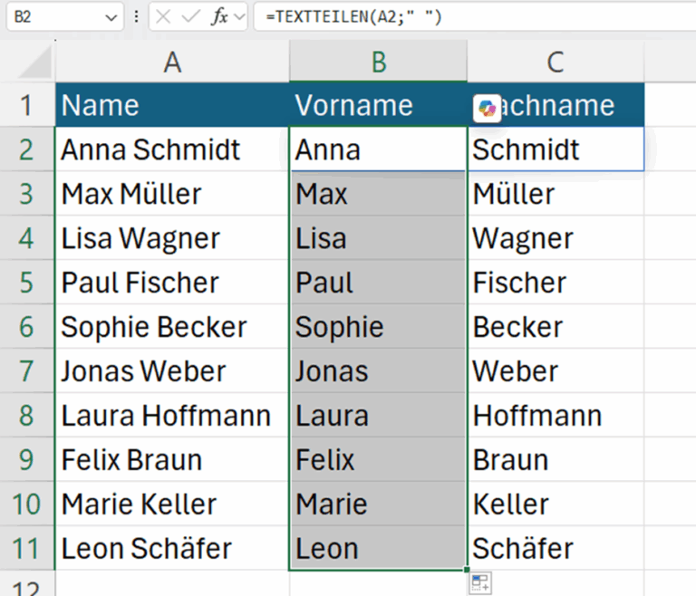 Neue Excel-Funktion: TEXTTEILEN - cmt IT-Trainings GmbH